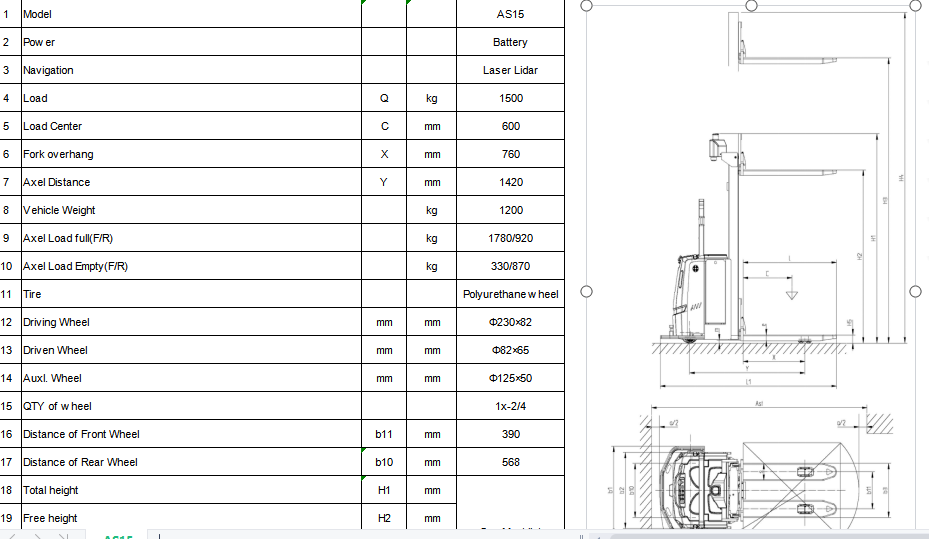 heavy payload 3m lifting height stacker Robot from DLS-TEC
